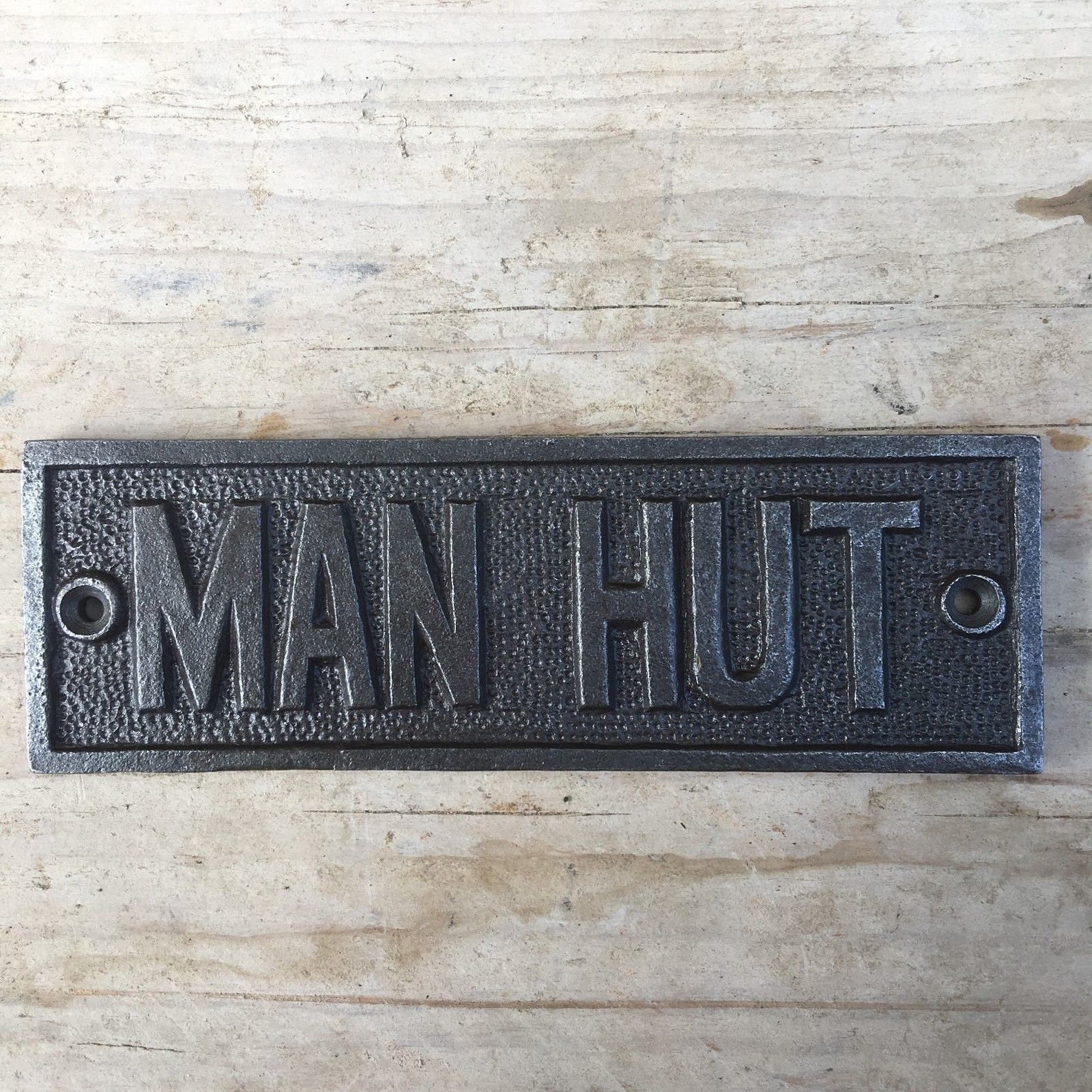 Rustic Cast Iron Wall Door Sign Plaque Emblem Vintage Antique Old Style ...