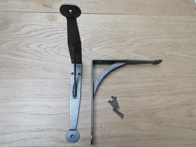 Pair of HAND FORGED Blacksmith Penny End Antique Rustic Industrial ...