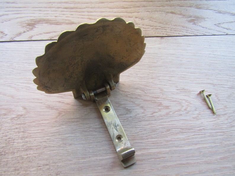 SOLID BRASS Architectural Sea Shell Door Knocker Vintage Retro - Etsy