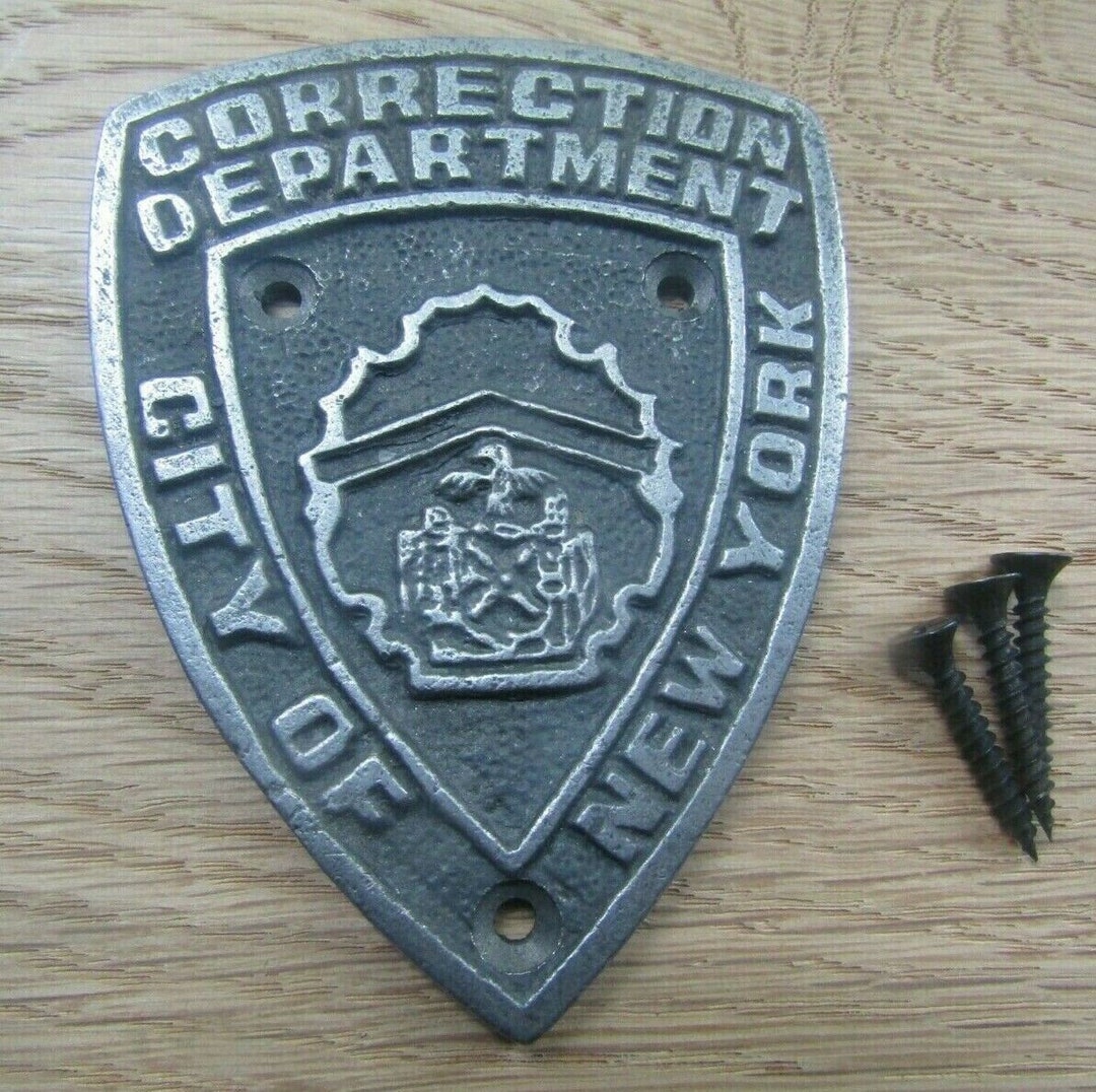 NEW YORK CORRECTION Department Prison Jail Rustic Vintage Cast Iron ...