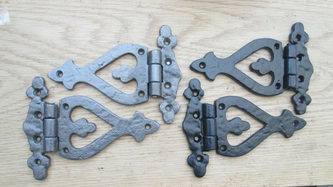 PAIR of ORNATE Fancy Cast Iron Rustic Kitchen Cabinet Cupboard Door ...