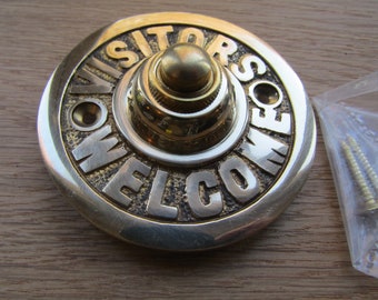 SOLID BRASS Door Bell Push Vintage Victorian Antique Hard | Etsy