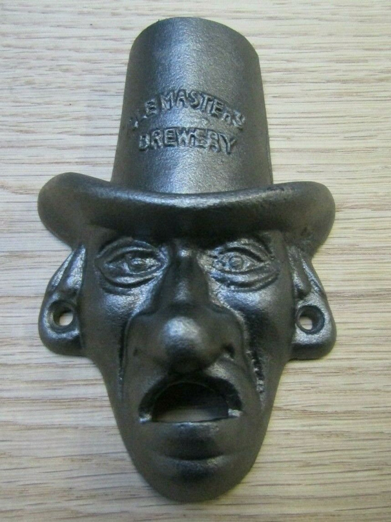 SCROOGE BOTTLE OPENER Cast Iron Rustic Vintage Wall Mounted Beer Soda ...