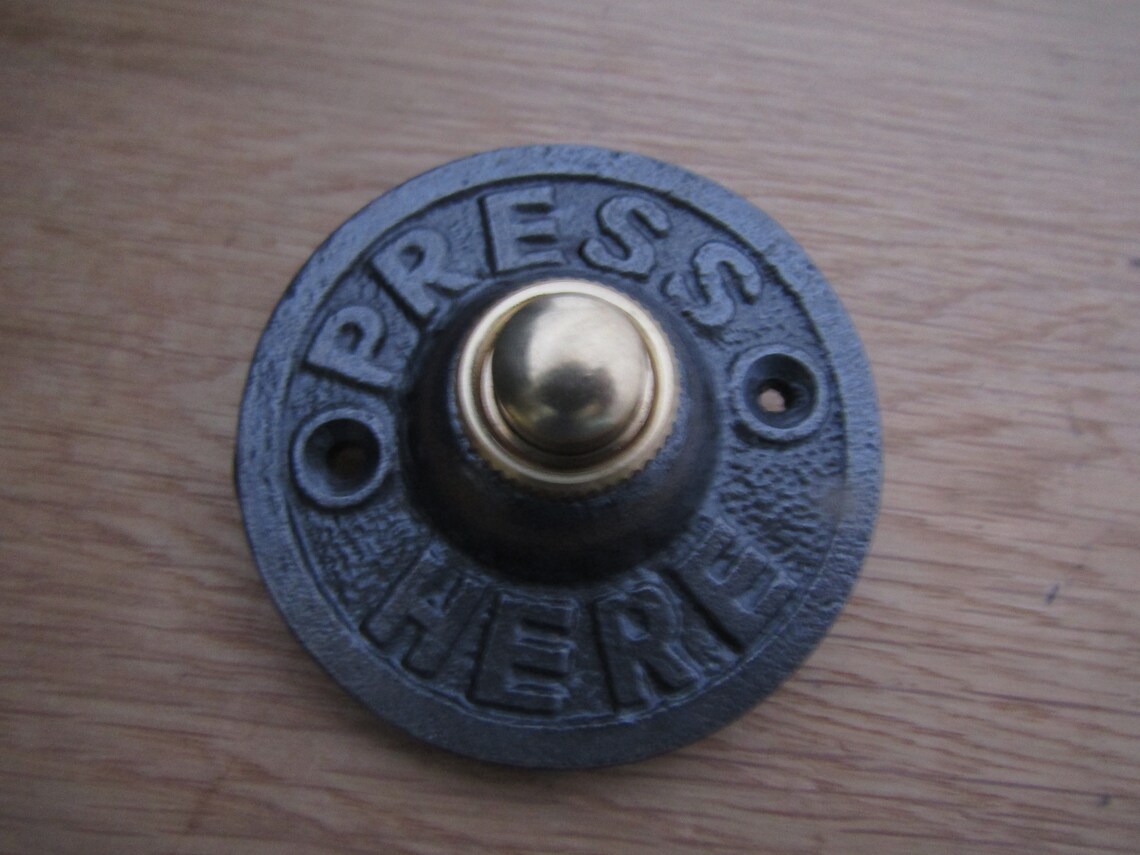 Cast Iron Door Bell Push Vintage Victorian Antique Hard Wired - Etsy