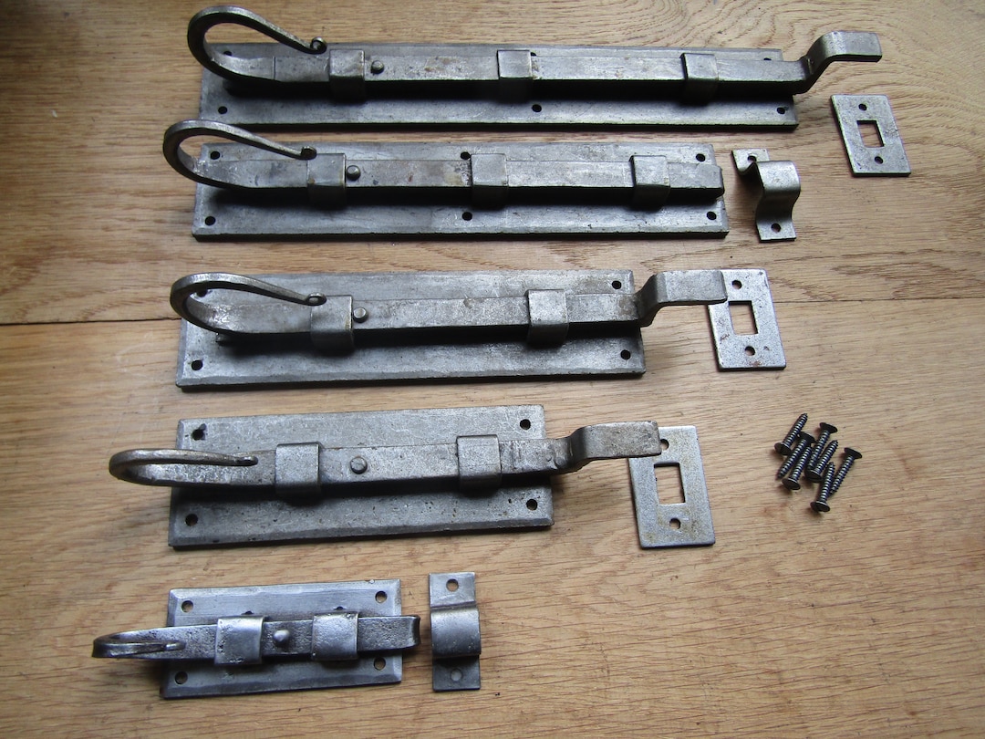 RAT TAIL CURLY Door Bolt Hand Forged Blacksmith Traditional Vintage ...