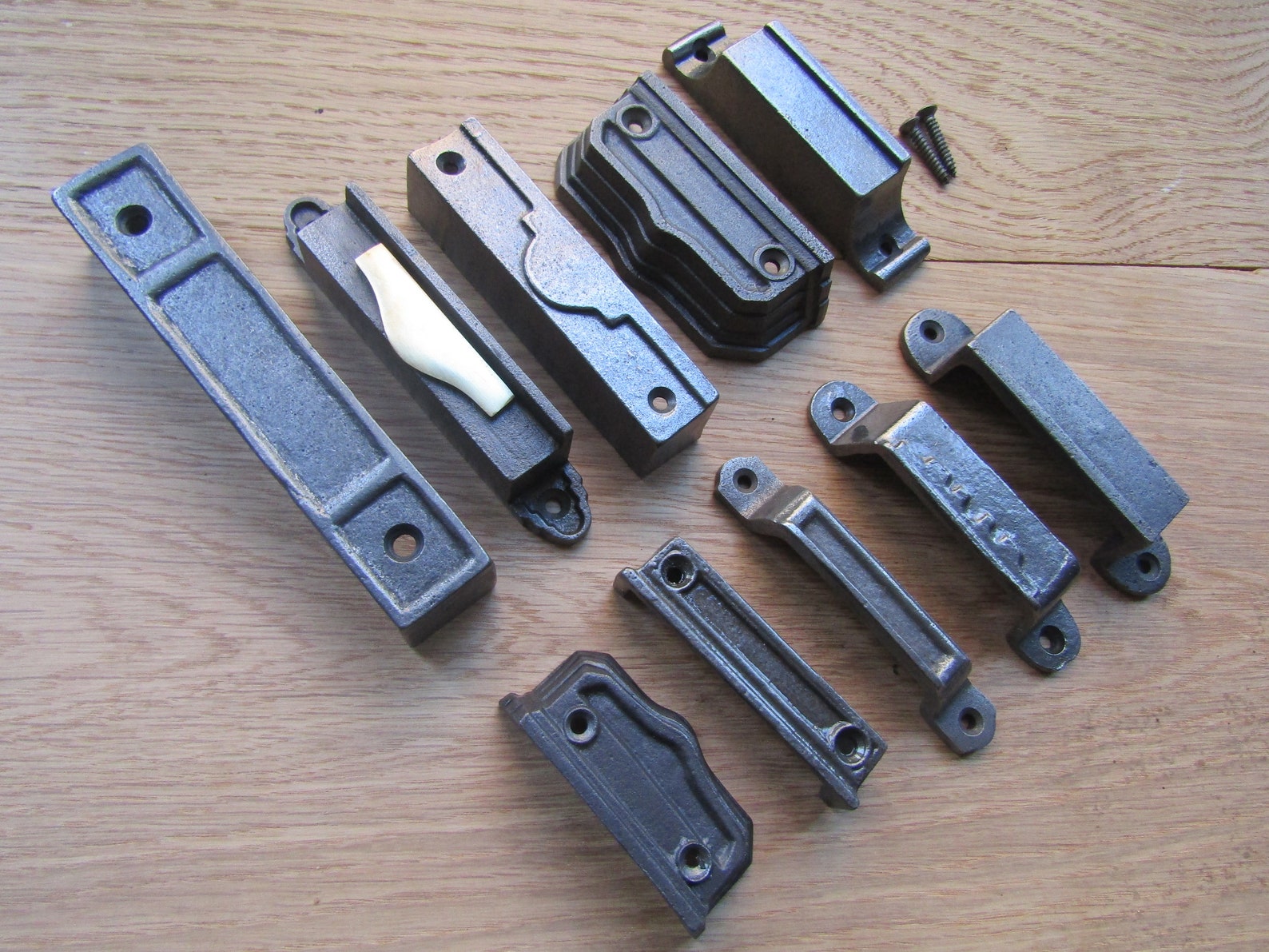 Cast Iron Rustic RIM LOCK KEEP Latch Striker Plate Door Keeps Vintage ...