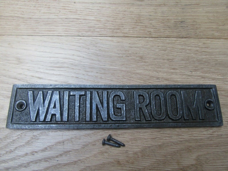 Rustic Cast Iron Wall Door Sign Plaque Emblem Vintage Antique Old Style ...