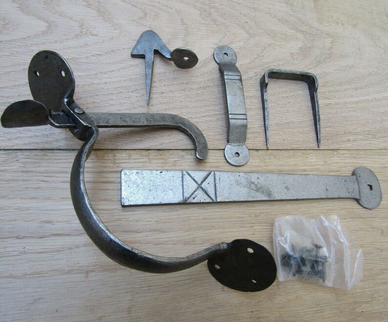 HAND FORGED SUFFOLK Latch Wrought Iron Cottage Thumb Door Latch Old ...