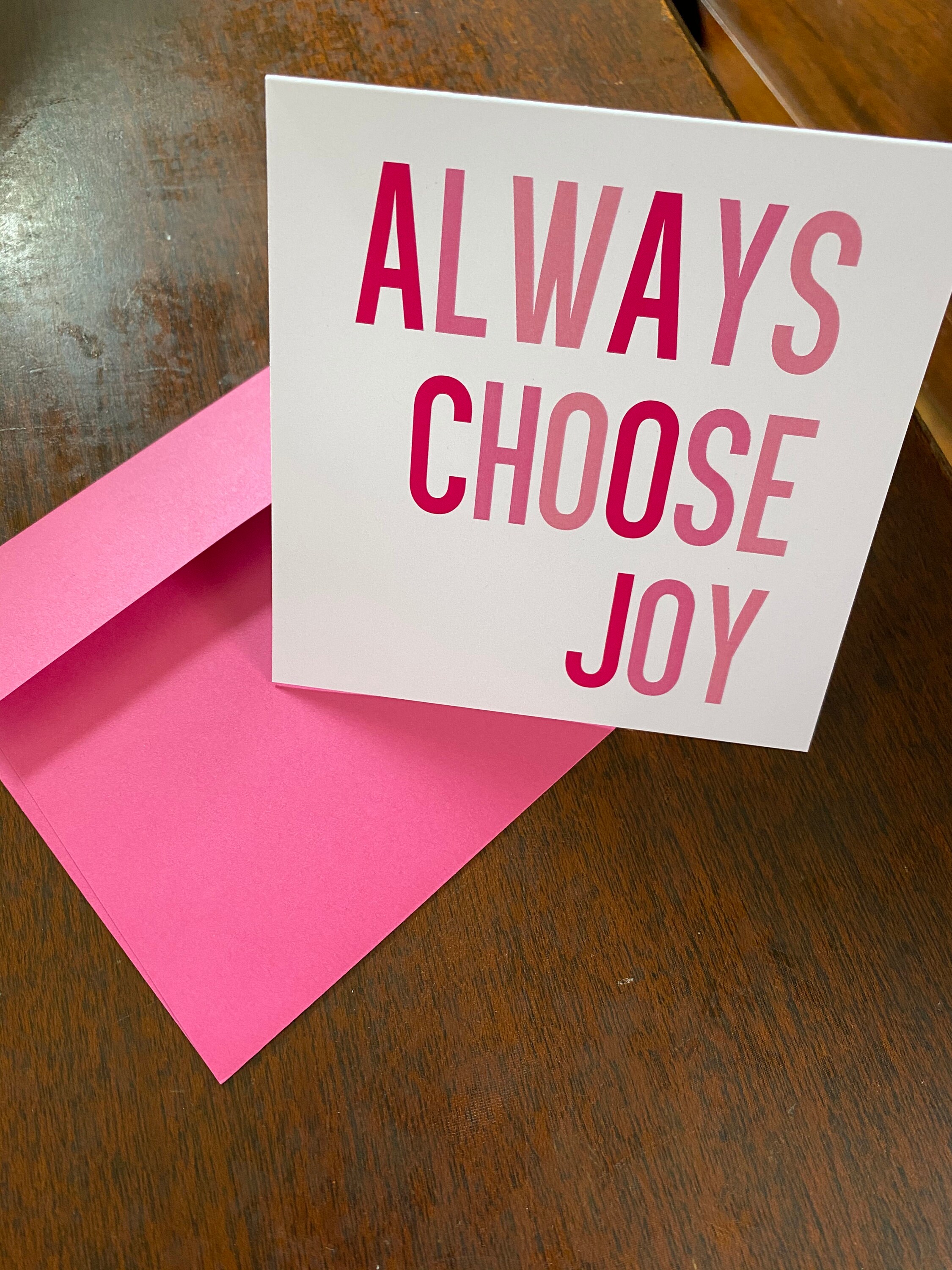 Notecards, Pink Note Cards, Thank You Cards, Always Choose Joy ...