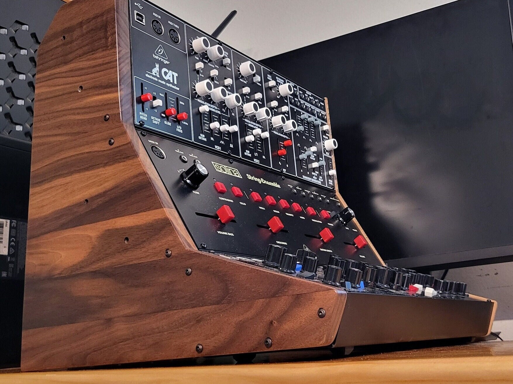 Wood Eurorack Synth Rack for Moog Dfam,mother-32 & Subharmonicon Trio ...