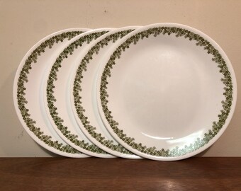 Vintage CORELLE Spring Blossom set of 4 Dinner Plates 8.5in. crazy ...