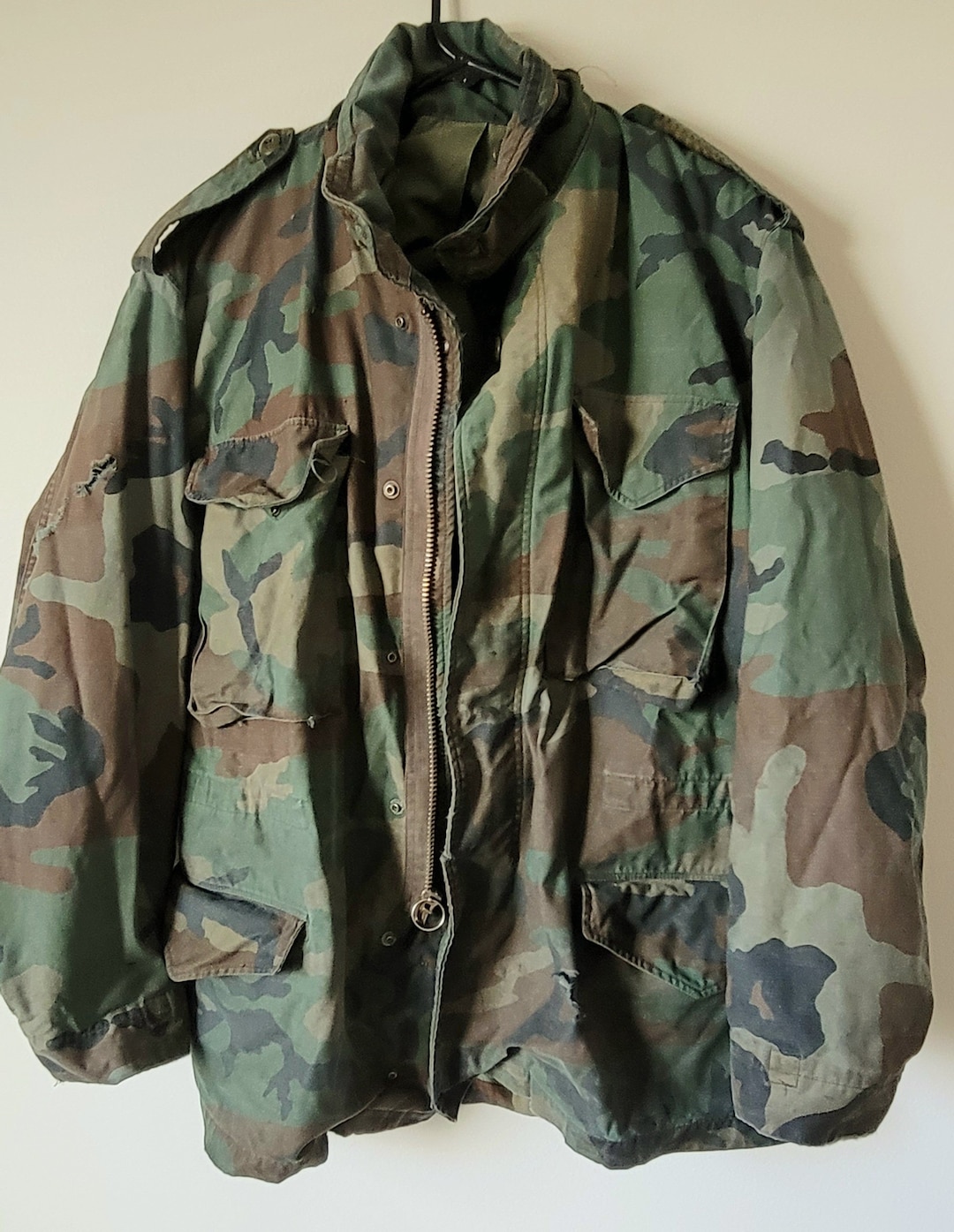Vtg M65 Cold Weather Camo Military Jacket With Liner Medium Adult - Etsy
