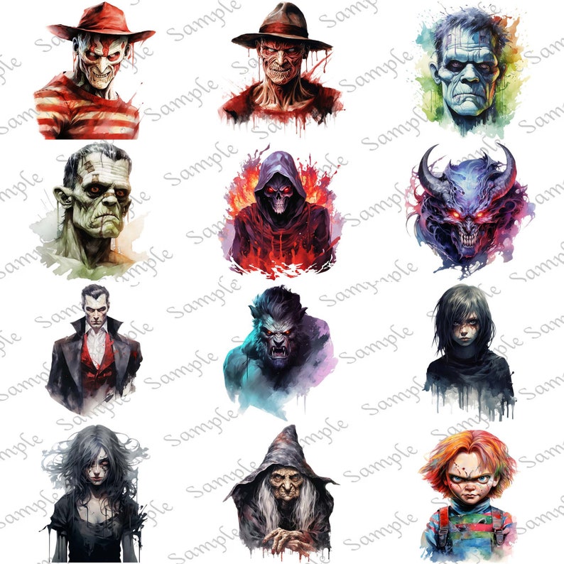 35 Horror Villain Clipart, High Quality Transparent Pngs, Instant ...