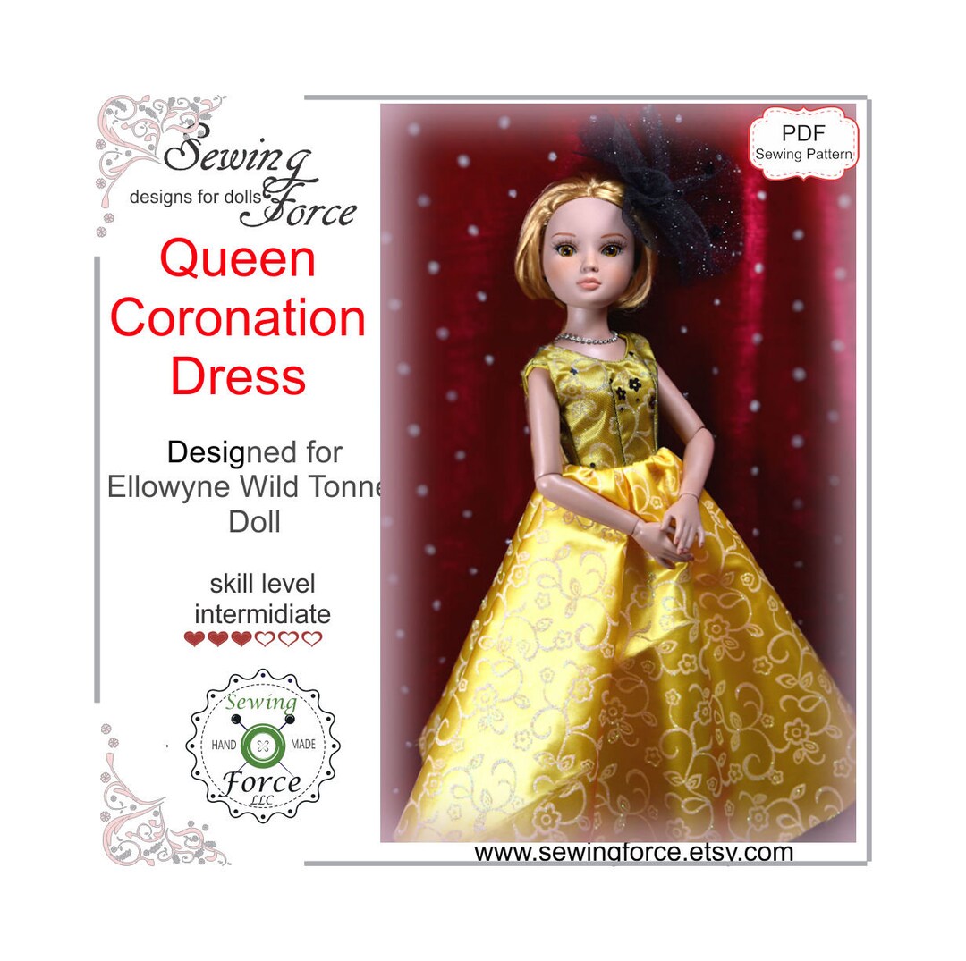 Designed for Ellowyne Wilde Tonner Doll Clothes Dress Pattern, PDF ...