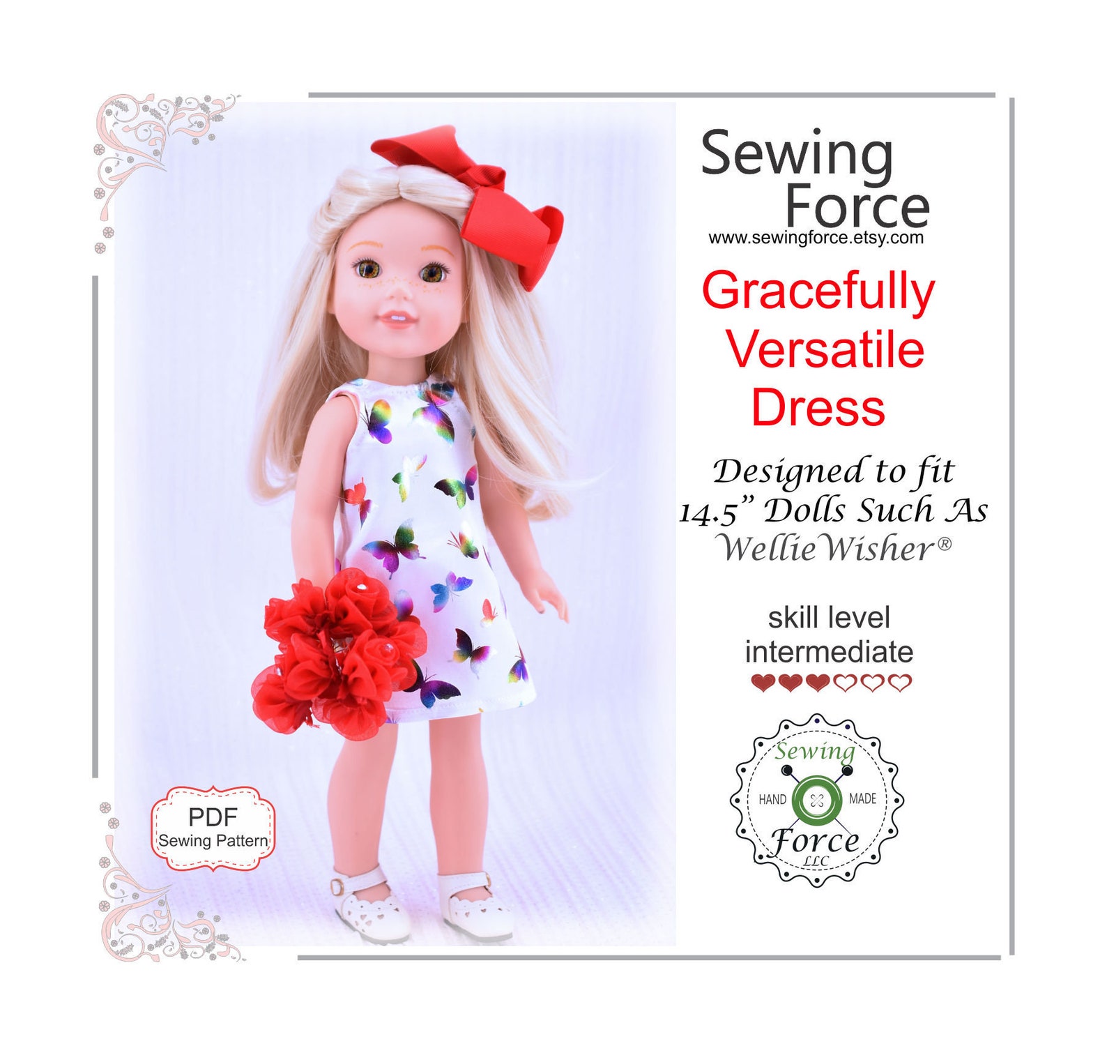 Gracefully Versatile Dress PDF Sewing Pattern for 14.5 Inch - Etsy