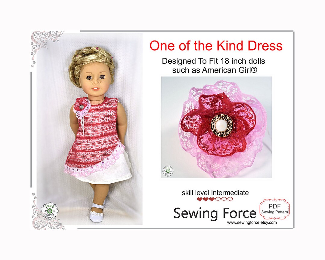 18 Inch Doll Clothes Pattern Dress. Fits 18 Inch Dolls Like American ...