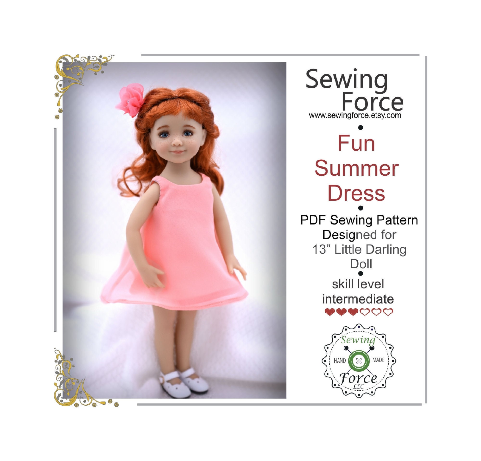 Fun Summer Dress PDF Sewing Pattern Designed for 13 - Etsy
