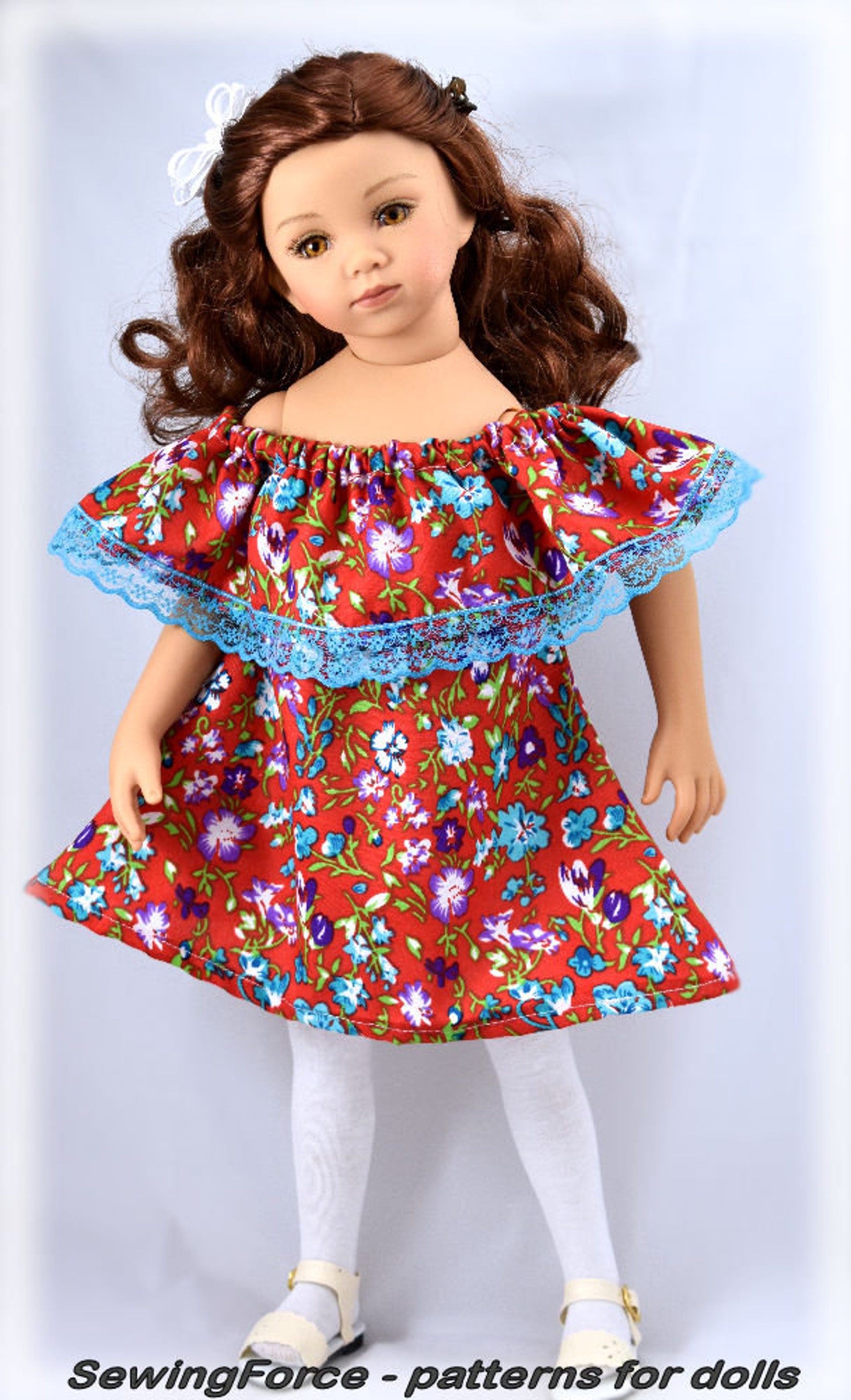 Off the Shoulder Dress PDF Sewing Pattern Designed to Fit 20 - Etsy