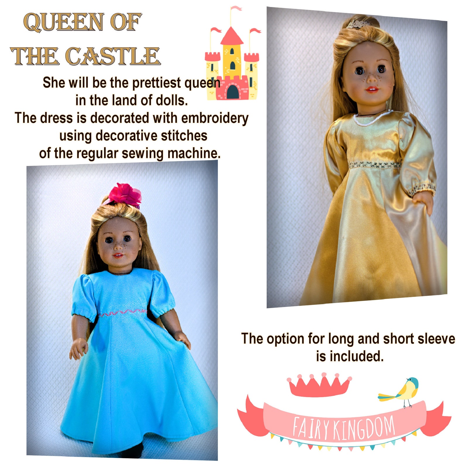 Queen of the Castle Dress PDF Sewing Pattern Designed for 18 - Etsy