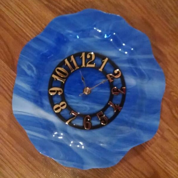Blue and White Plate Clock - Etsy