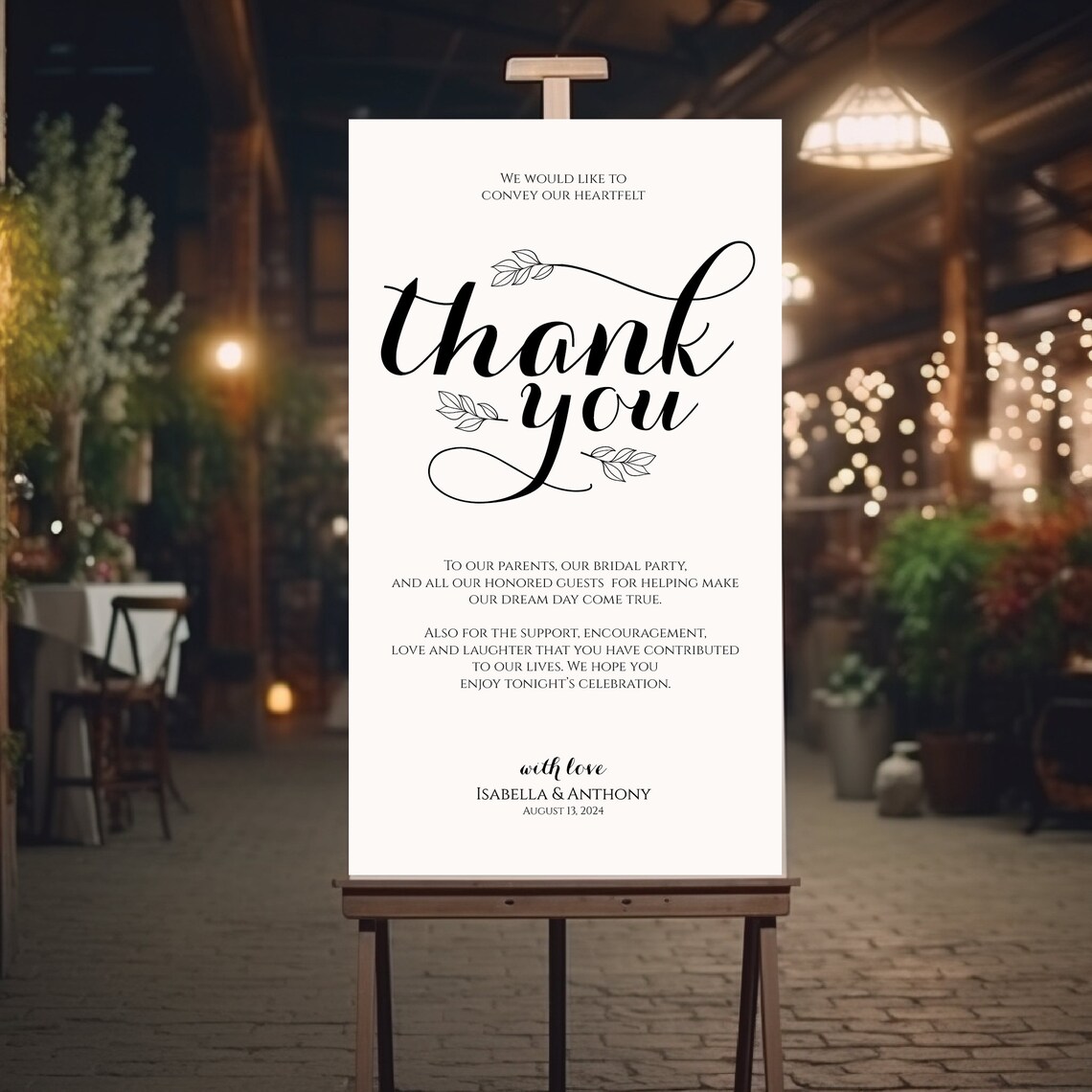 Wedding Welcome Sign, Reception Sign, Classic Wedding Sign, Minimalist ...