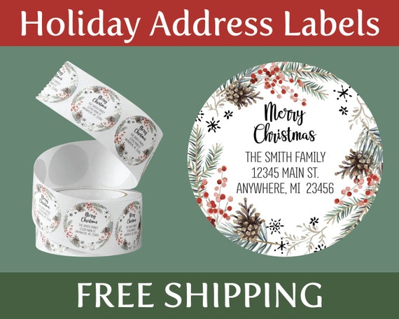 Christmas Return Address Labels Product Holiday Stationery Address