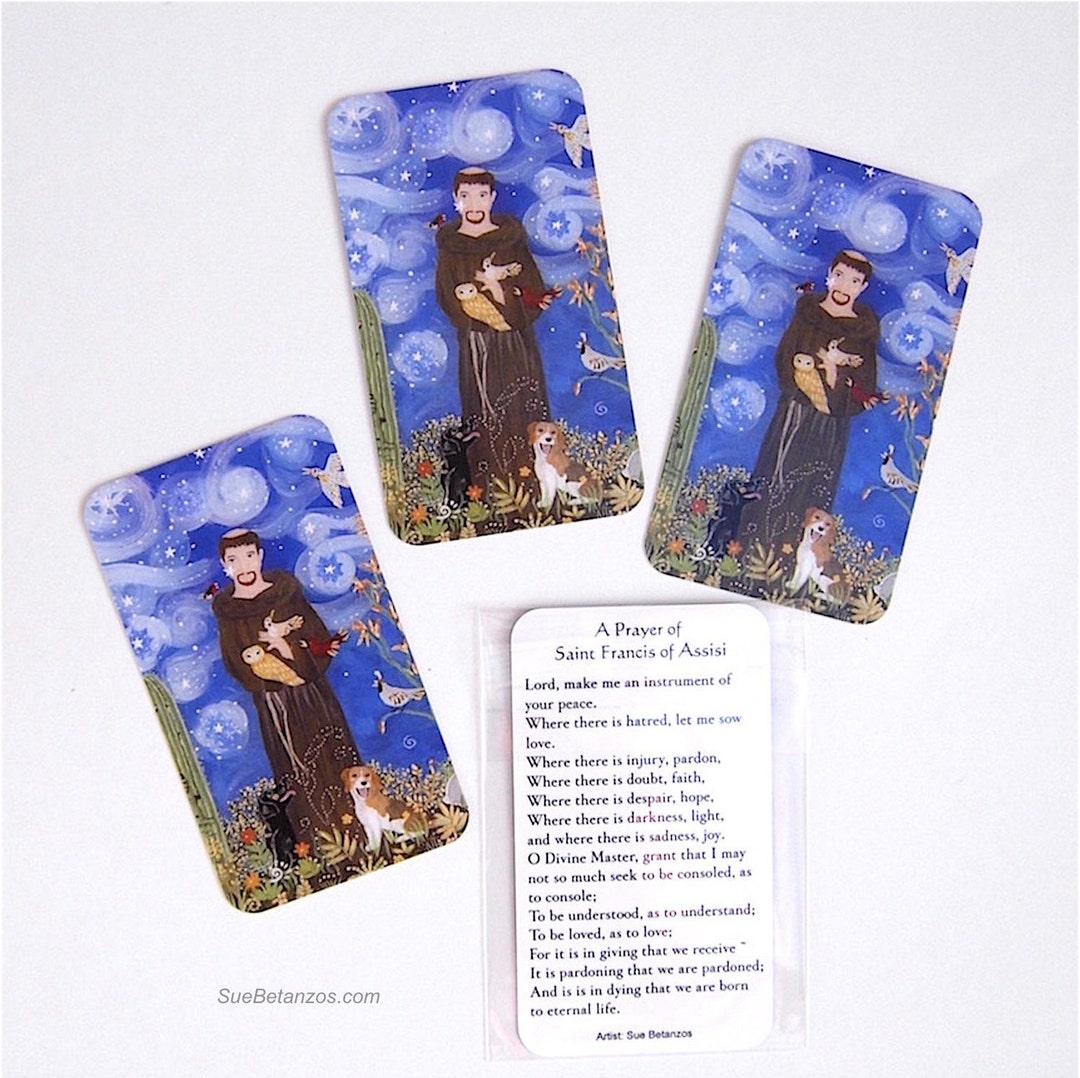 15 St. Francis of Assisi Prayer Cards Memorial Card Pet Card Pet Gift St Francis, Blessing of ...