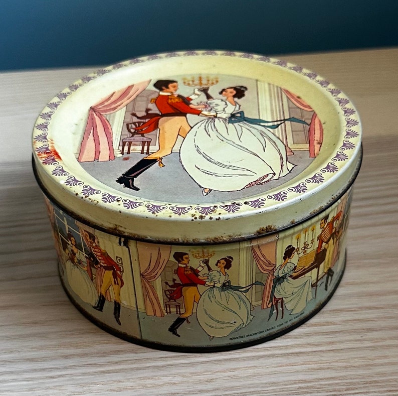 Vintage 1960s or 1970s Quality Street Sweets Round Tin Victorian ...