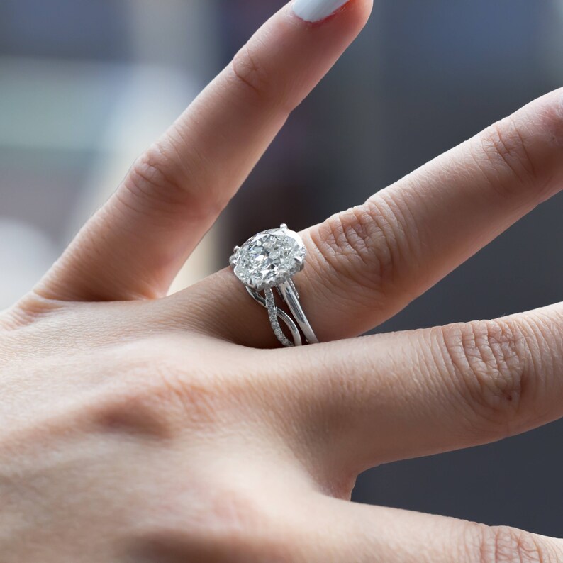 DBK Classic Solitaire Setting, OVAL Solitaire Engagement Ring With ...