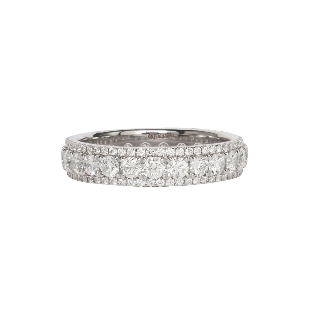 Women's Diamond Eternity Band With 5 Pointer Diamonds All Around and ...