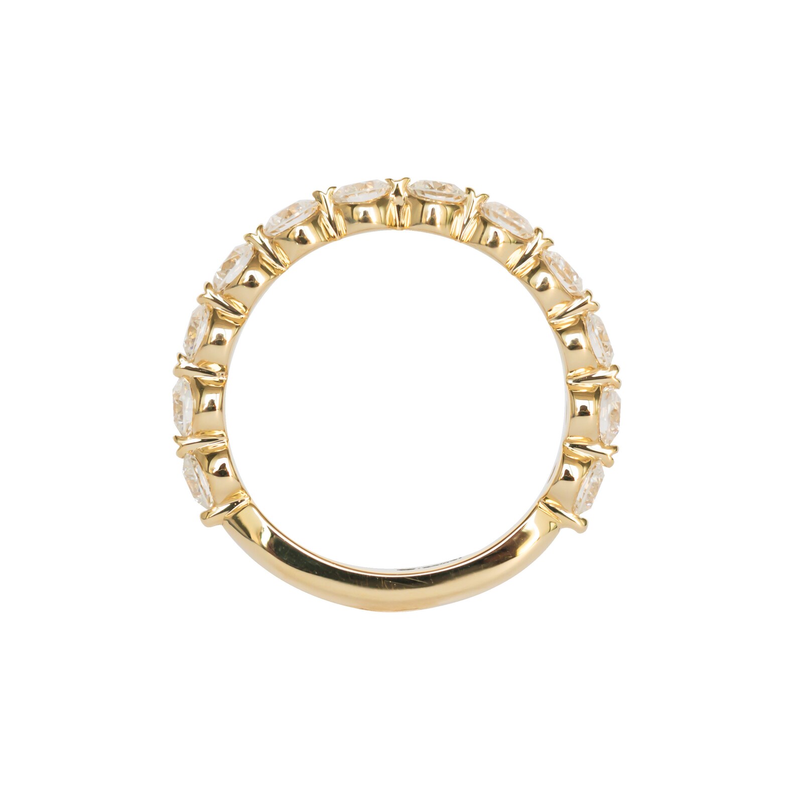 Women's Single Prong Diamond Wedding Band With 10 Pointer - Etsy