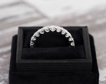 Women's Diamond Eternity Band With 5 Pointer Diamonds All | Etsy