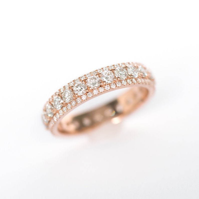 Women's Diamond Eternity Band With 5 Pointer Diamonds All - Etsy