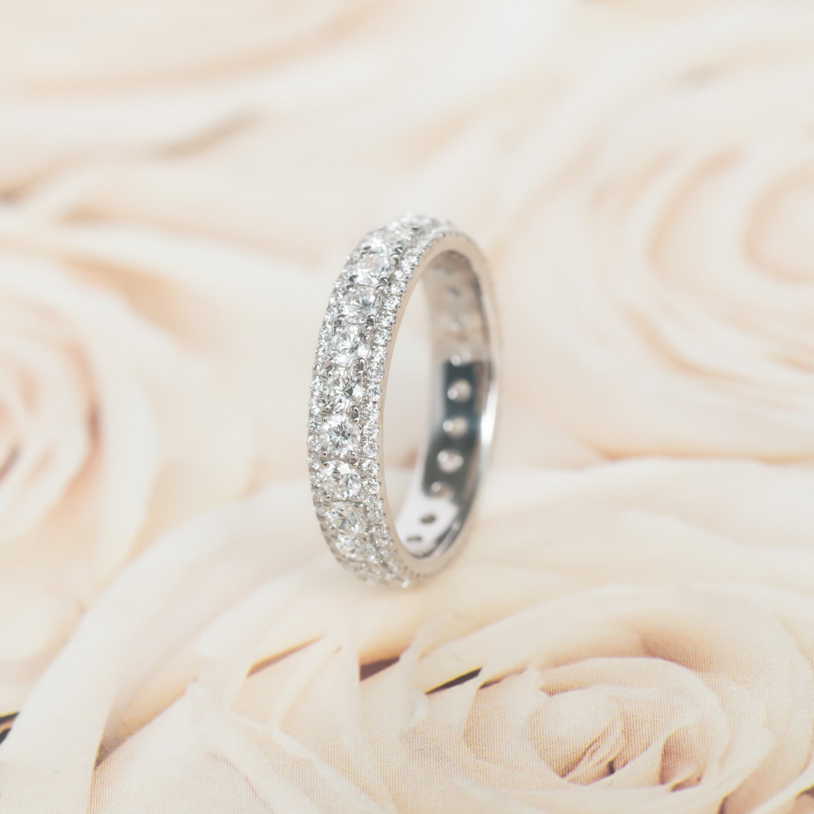 Women's Diamond Eternity Band With 5 Pointer Diamonds All - Etsy