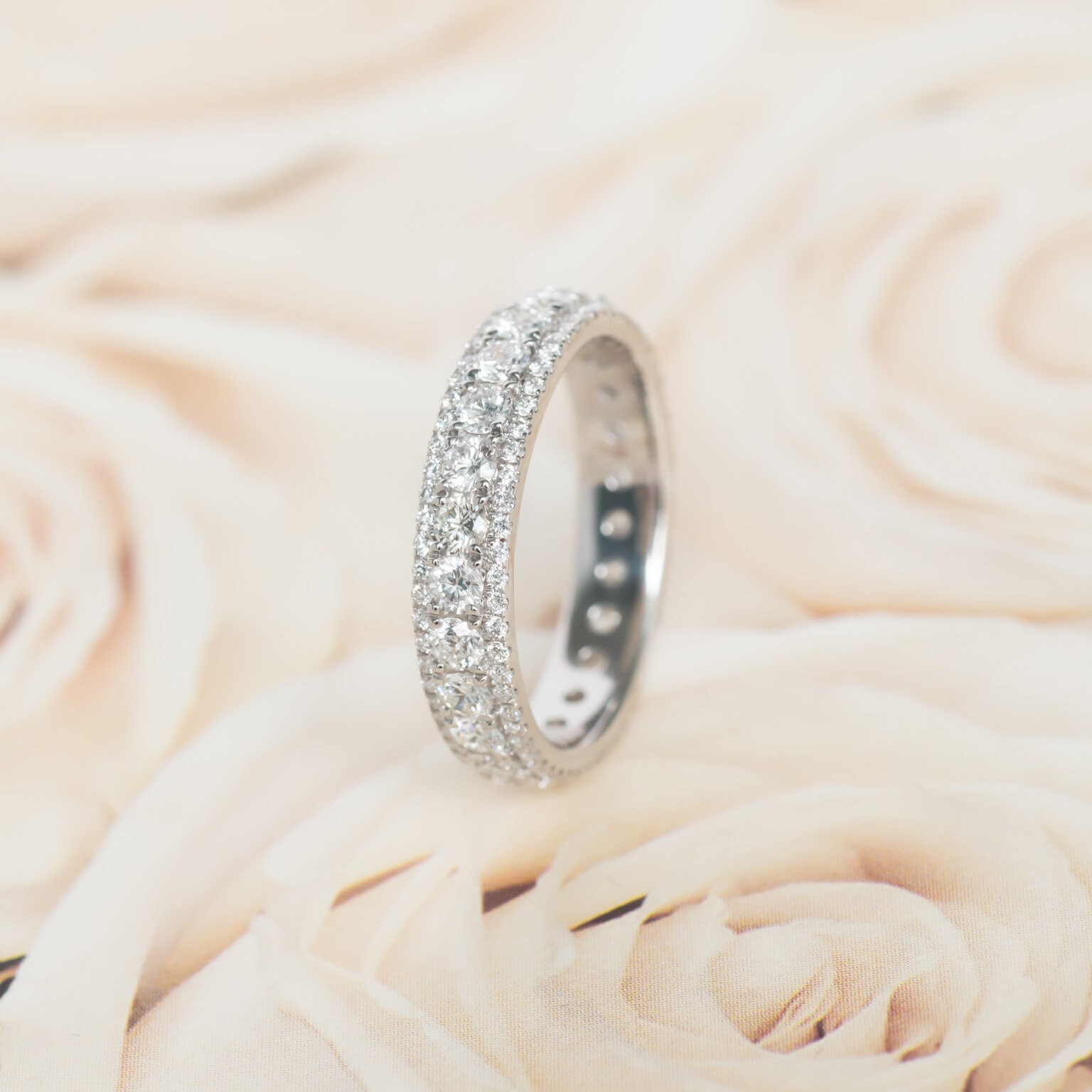 Women's Diamond Eternity Band With 5 Pointer Diamonds All - Etsy