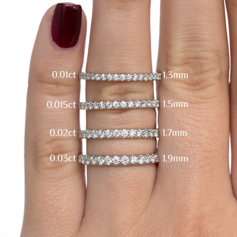 Thin Diamond Eternity Band, Micropave Eternity Band, Diamond Wedding ...
