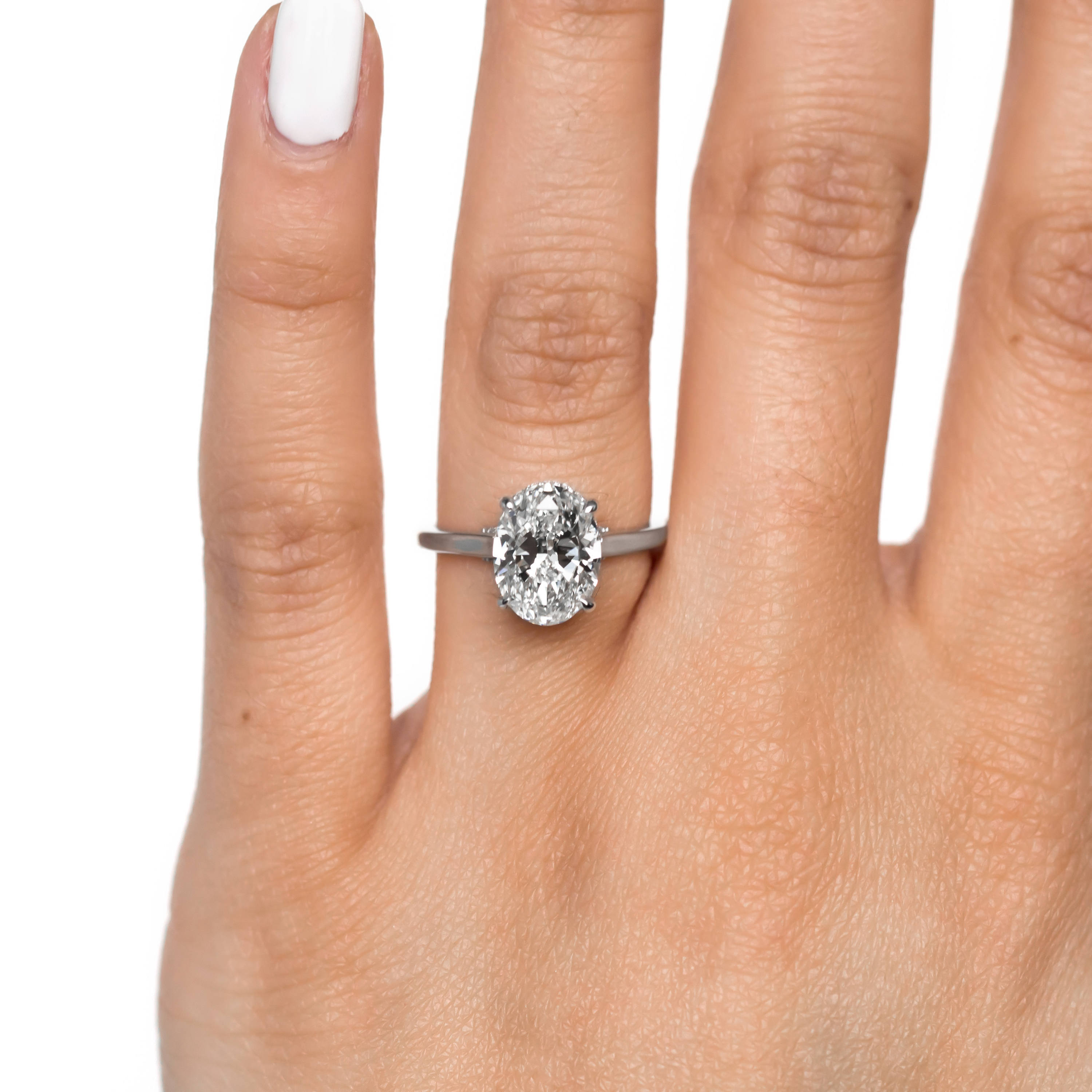 DBK Classic Solitaire Setting, OVAL Solitaire Engagement Ring With ...