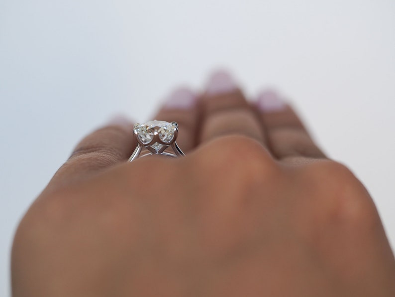 6 Prong Solitaire Setting With Tulip Head. Classic Solitaire - Etsy