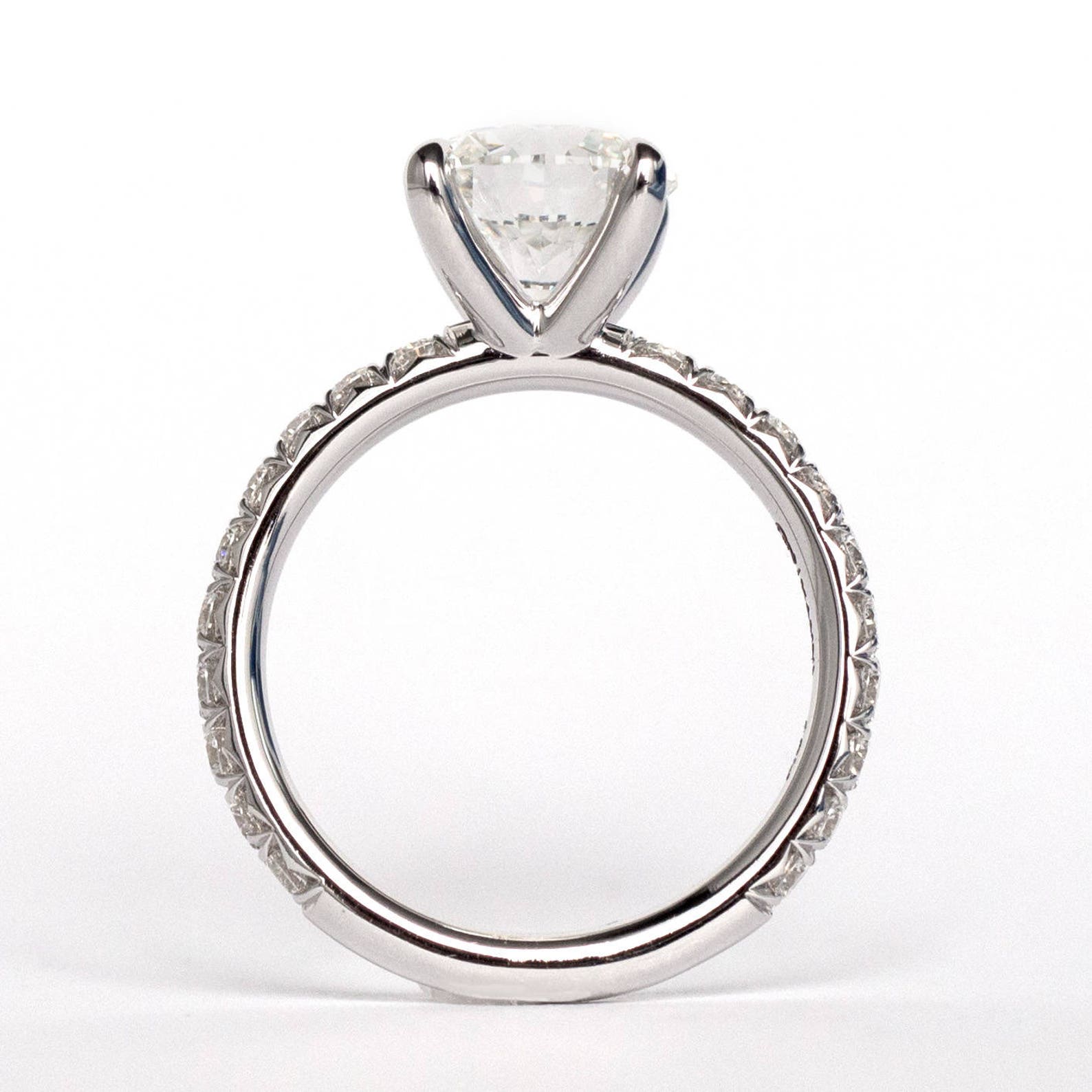 4 Prong Straight Prong Solitaire Engagement Ring Setting With - Etsy