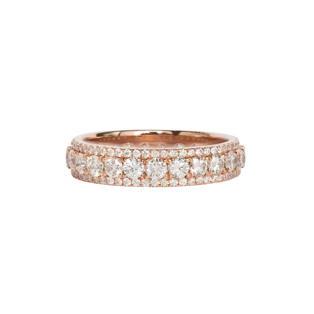 Women's Diamond Eternity Band With 5 Pointer Diamonds All Around and ...