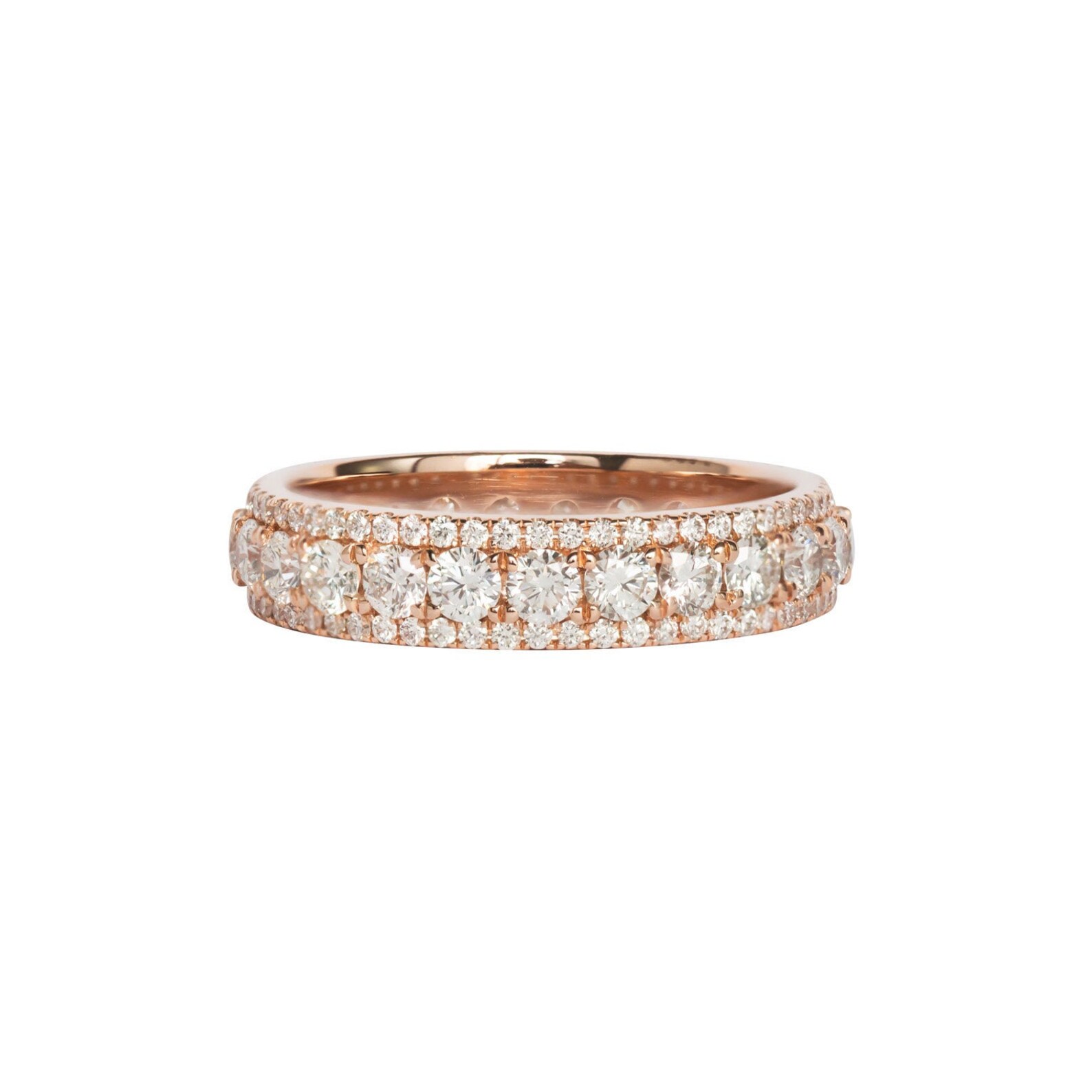 Women's Diamond Eternity Band With 5 Pointer Diamonds All Around and ...