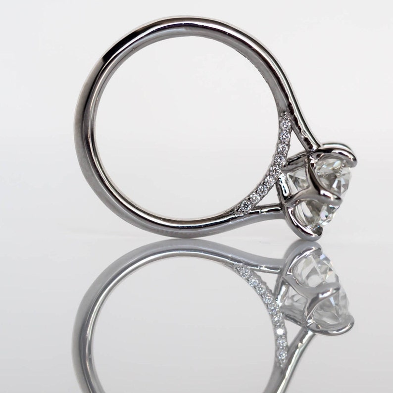 6 Prong Solitaire Setting With Tulip Head and Diamonds on the Bridge ...