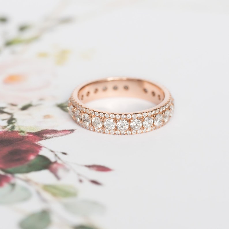 Women's Diamond Eternity Band With 5 Pointer Diamonds All - Etsy