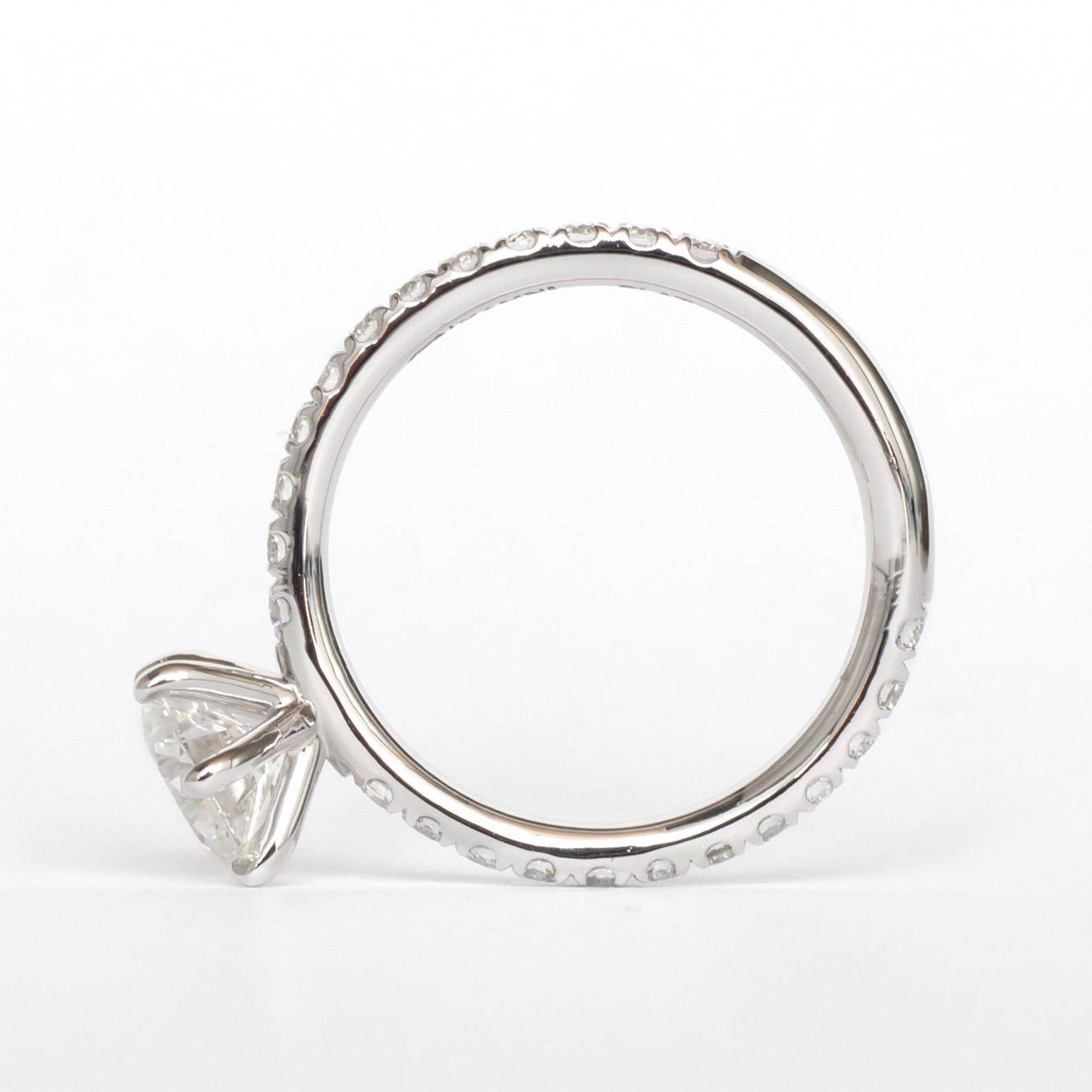 6 Prong Straight Prong Solitaire Engagement Ring Setting With - Etsy