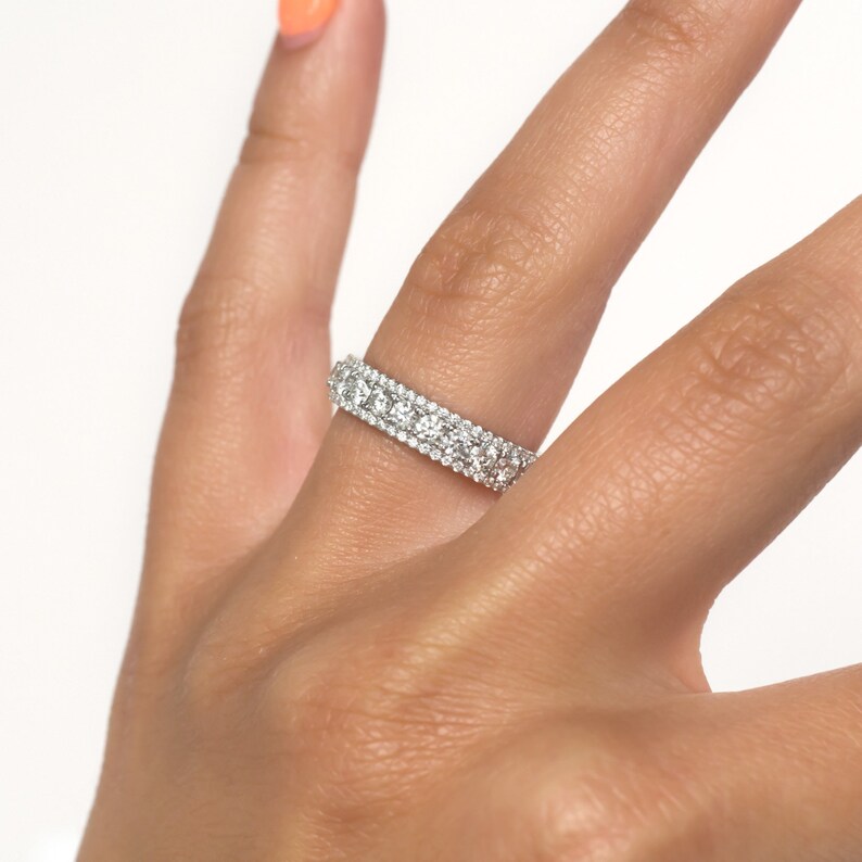 Women's Diamond Eternity Band With 5 Pointer Diamonds All - Etsy