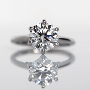 6 Prong Solitaire Setting With Tulip Head and Diamonds on the Bridge ...