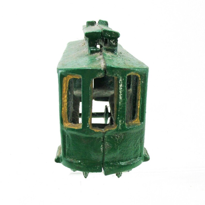Cast Iron Trolley No. 14, Cast Iron Wheels Rotate, 4" Tall X 8" Long X ...