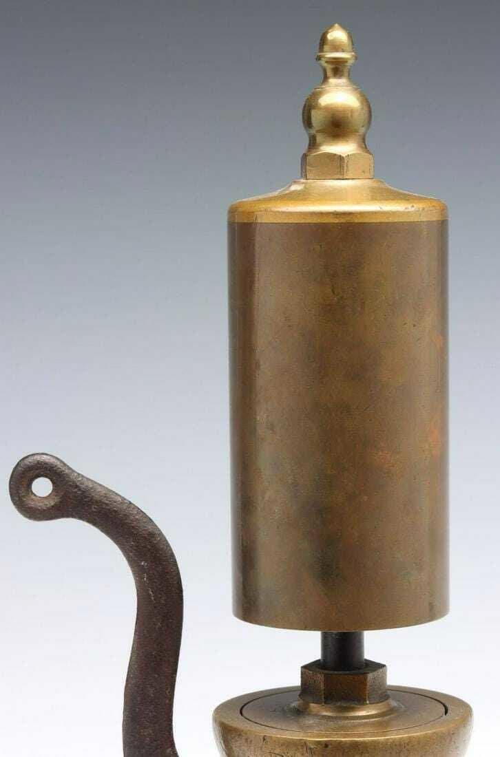 An Ornate Late 19th Century Single Note Brass Steam Whistle W Cast Iron ...