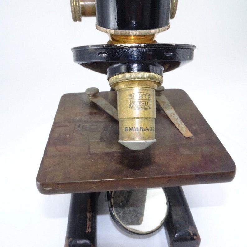 Vintage 1919 Spencer Buffalo USA Microscope Sn 58666, Tested Working ...