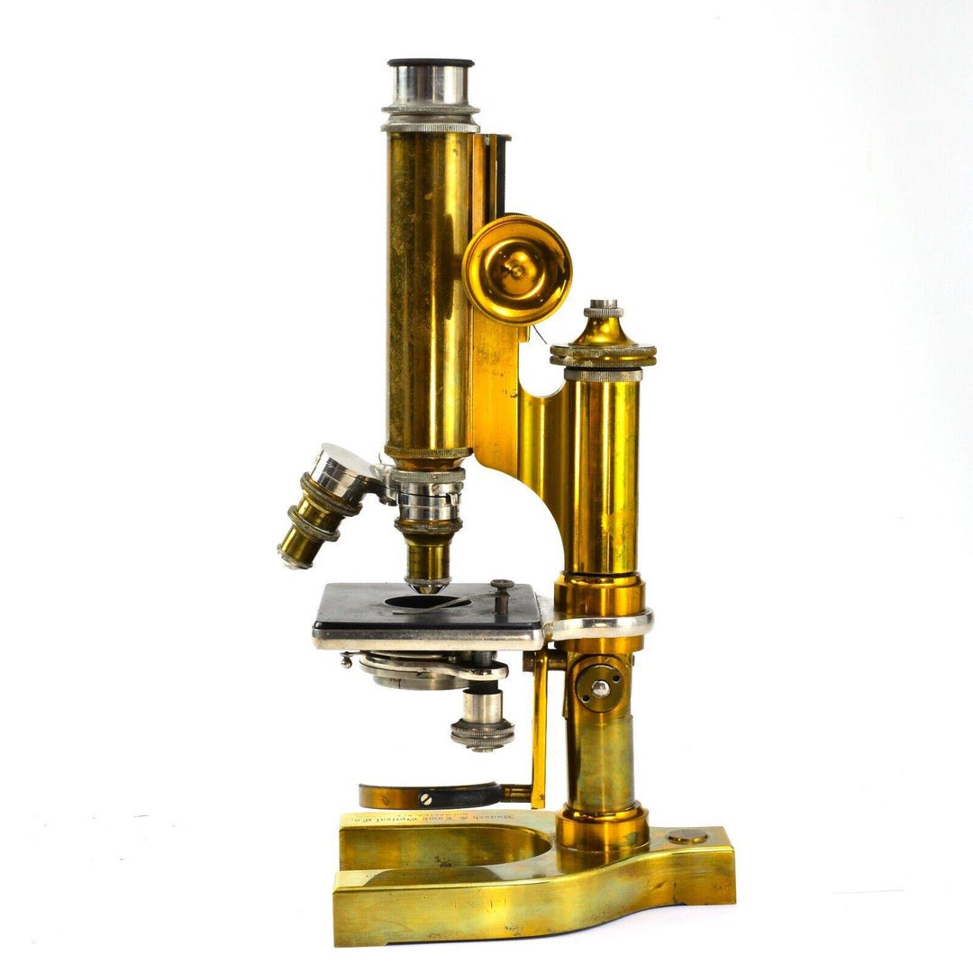 Antique American Brass Bausch & Lomb Optical Brass Compound Monocular Microscope - Etsy